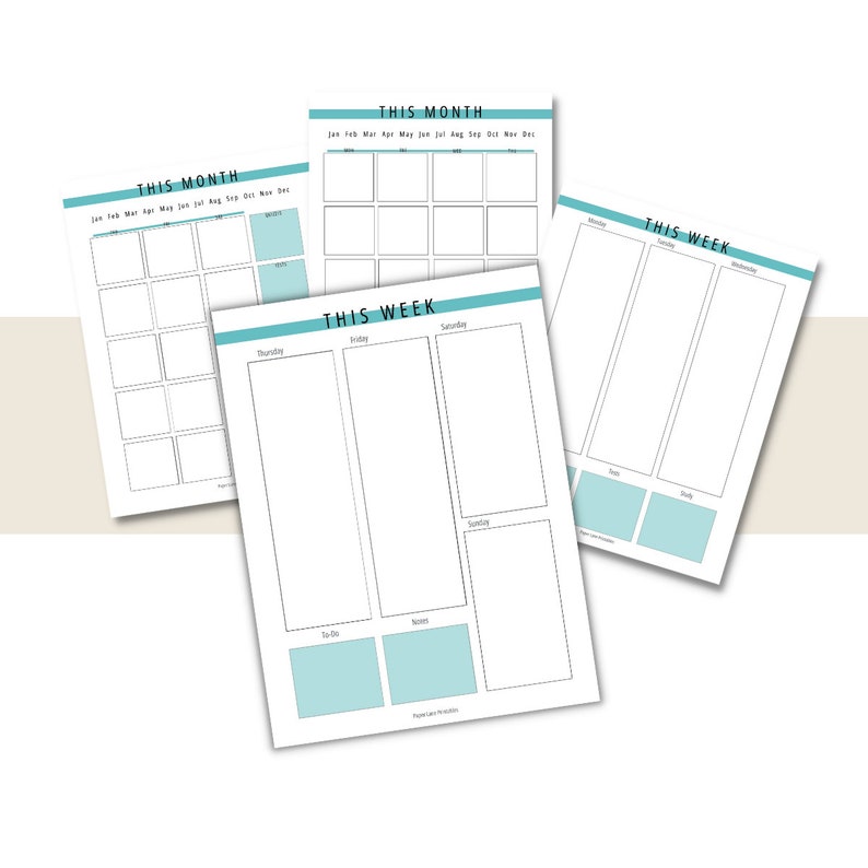 Undated Student Planner | Academic Organizer (PDF Printable) - Etsy