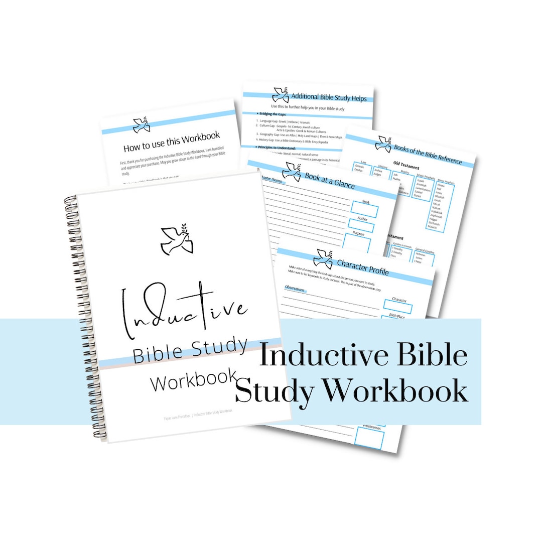 Inductive Bible Study Workbook Printable | Christian Study Guide PDF ...