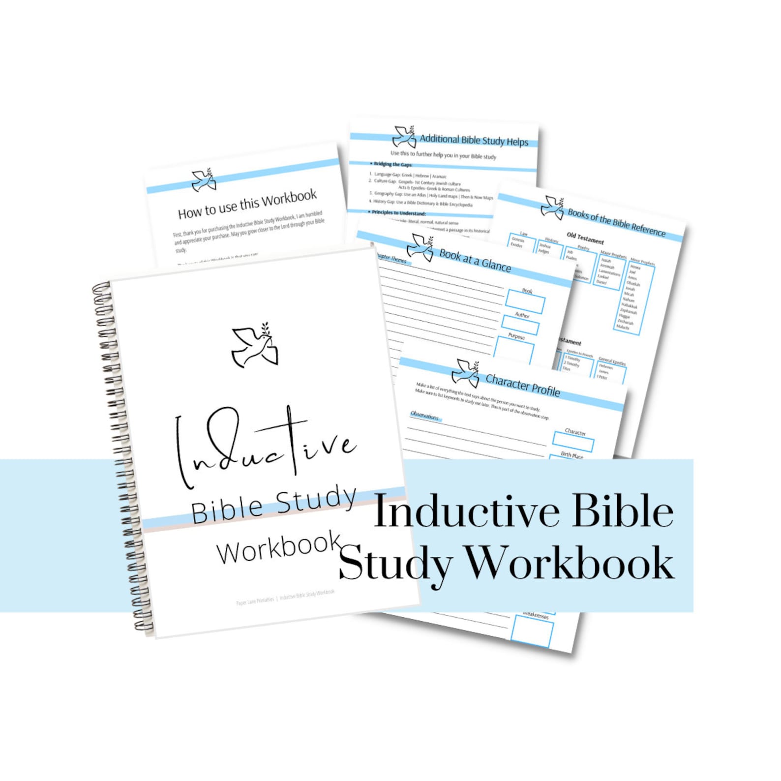 Inductive Bible Study Workbook Printable | Christian Study Guide PDF ...