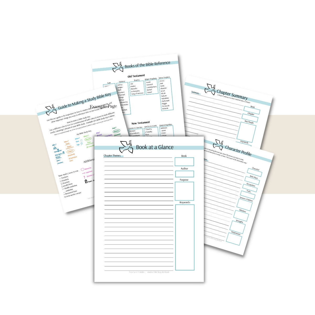 Inductive Bible Study Workbook | Christian Women's Printable Planner ...