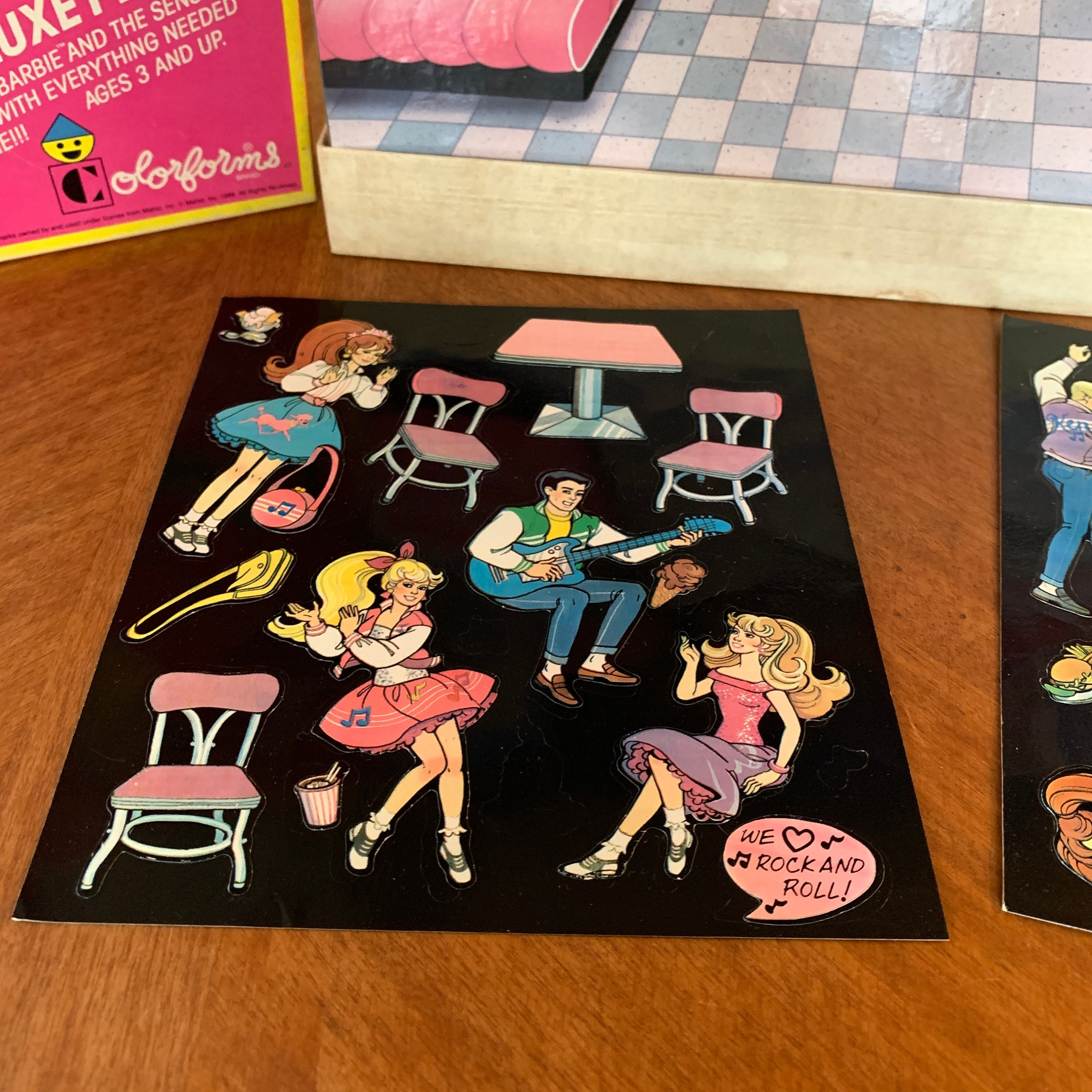 Rare Vintage Barbie Sensations Colorforms Deluxe Play Set 1988 - Etsy