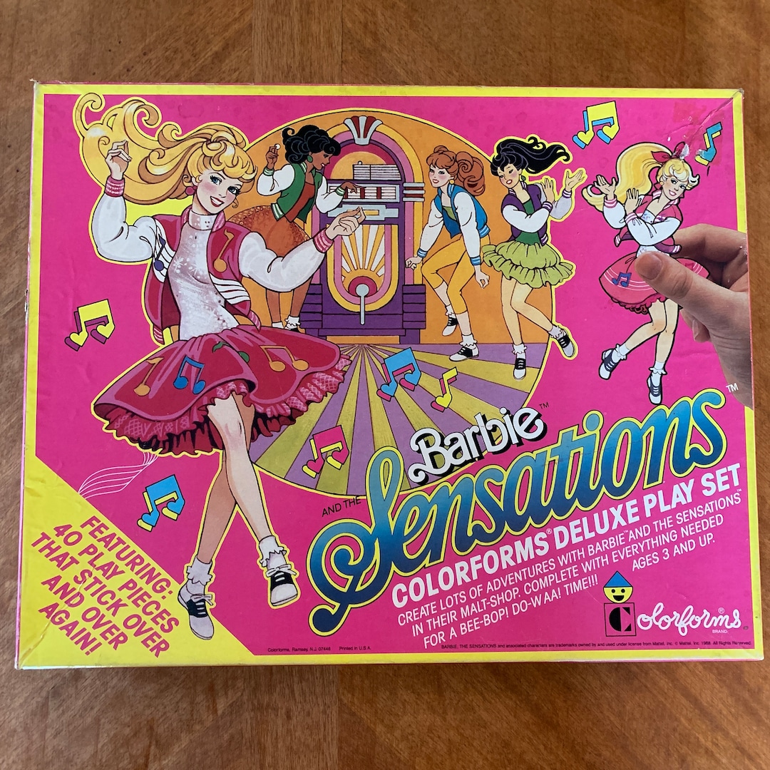 Rare Vintage Barbie Sensations Colorforms Deluxe Play Set 1988 - Etsy