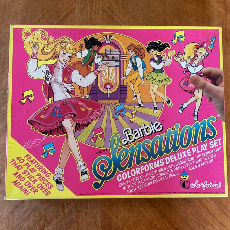 Rare Vintage Barbie Sensations Colorforms Deluxe Play Set 1988 - Etsy
