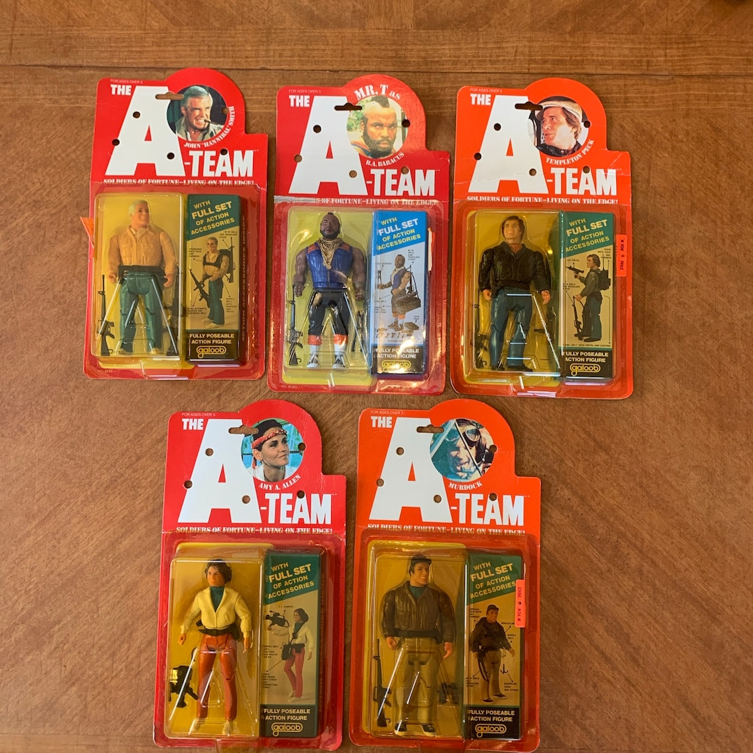 1980’s ‘a-team’ Action Figures Complete Set (5pcs), New / in Original ...