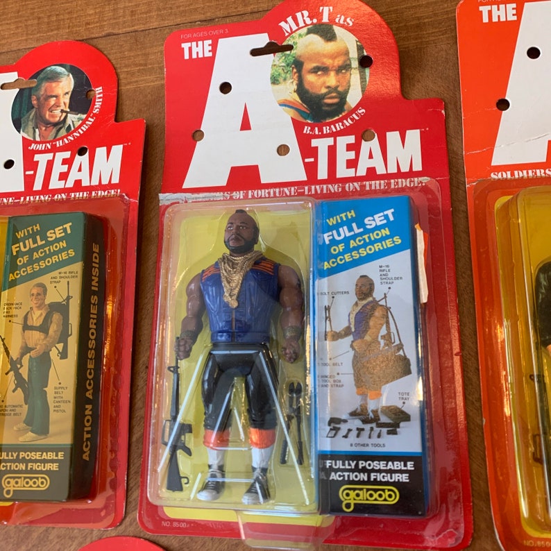 1980’s ‘a-team’ Action Figures Complete Set (5pcs), New / in Original ...