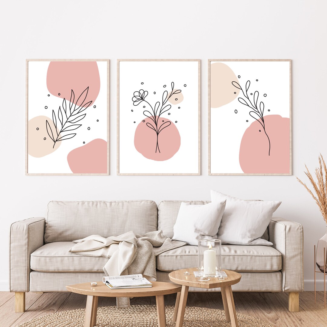Printable Wall Art, Wall Art Set, Living Room Wall Art, Botanical Print ...