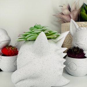 Pokémon Gengar White Marble Planter Plant Included - Etsy