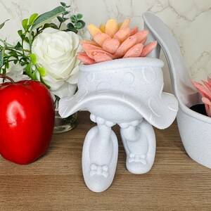 Minnie Mouse Planter White Marble Plant Included - Etsy