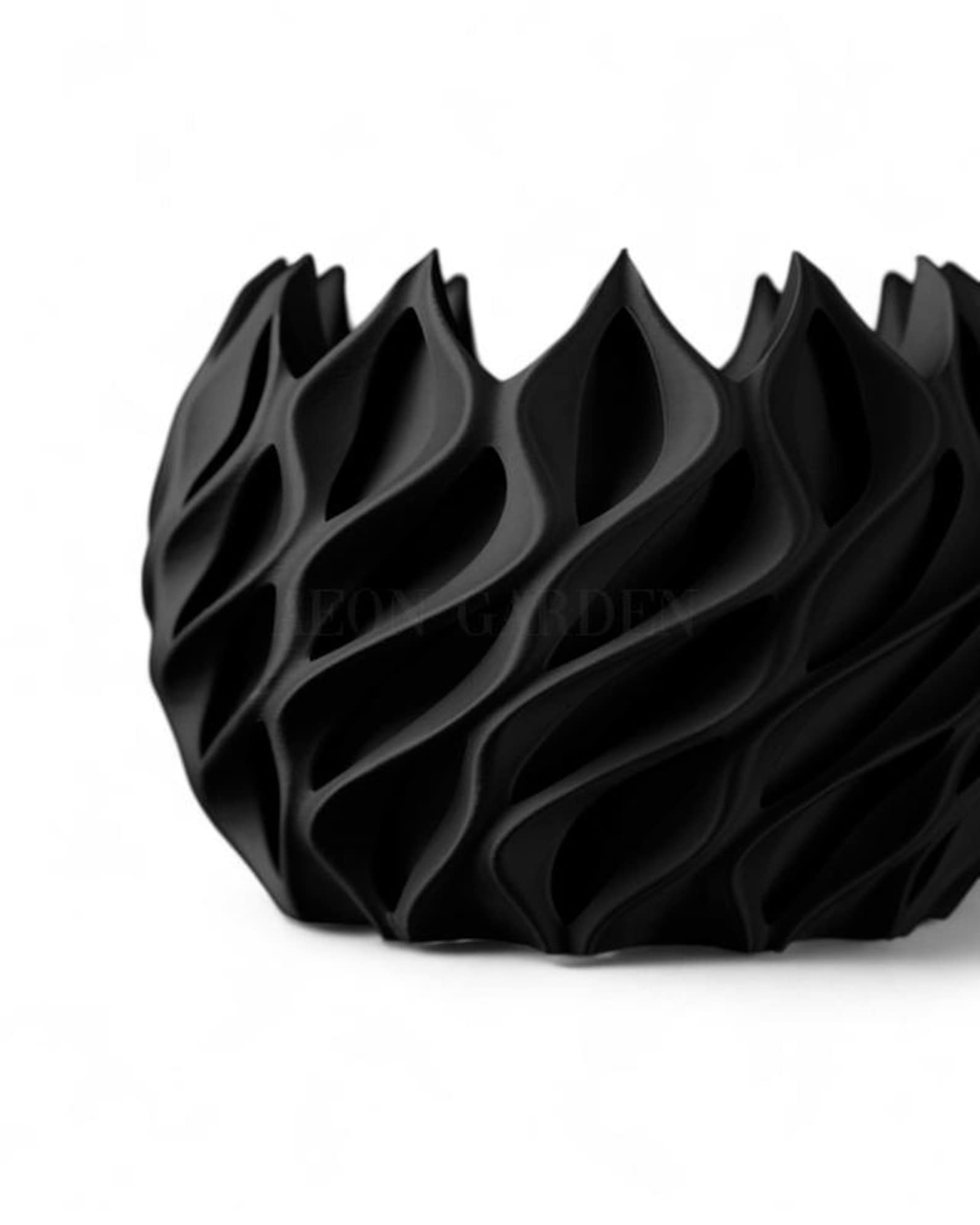 Obsidian Crown Planter, Sculptural Indoor Plant Pot for Orchids ...