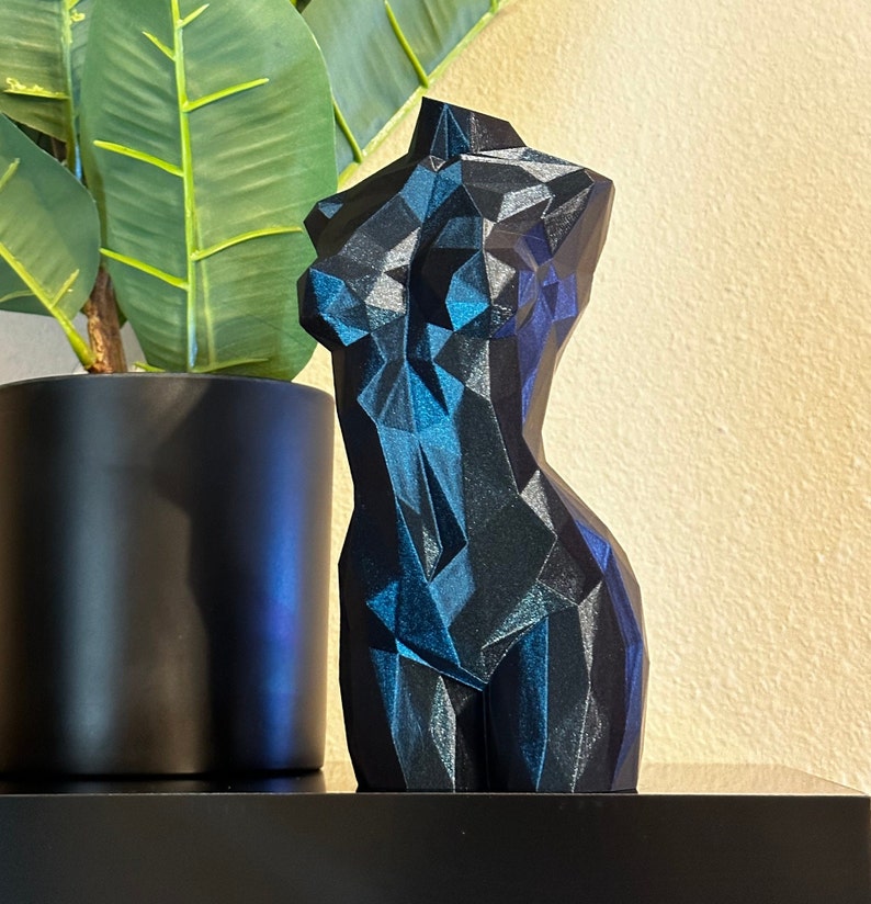 Luxe Female Torso Statue Figure Low Poly Style Dazzling - Etsy