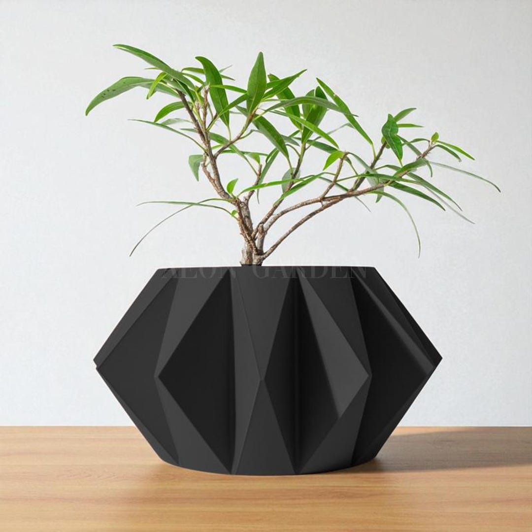 Stellar Shard Modern Planter, Compact Plant Pot, Futuristic, Succulent ...