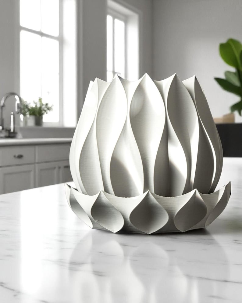 Neo Lotus Planter – Modern Sculptural Pot, Orchid, Succulent, Airplant ...