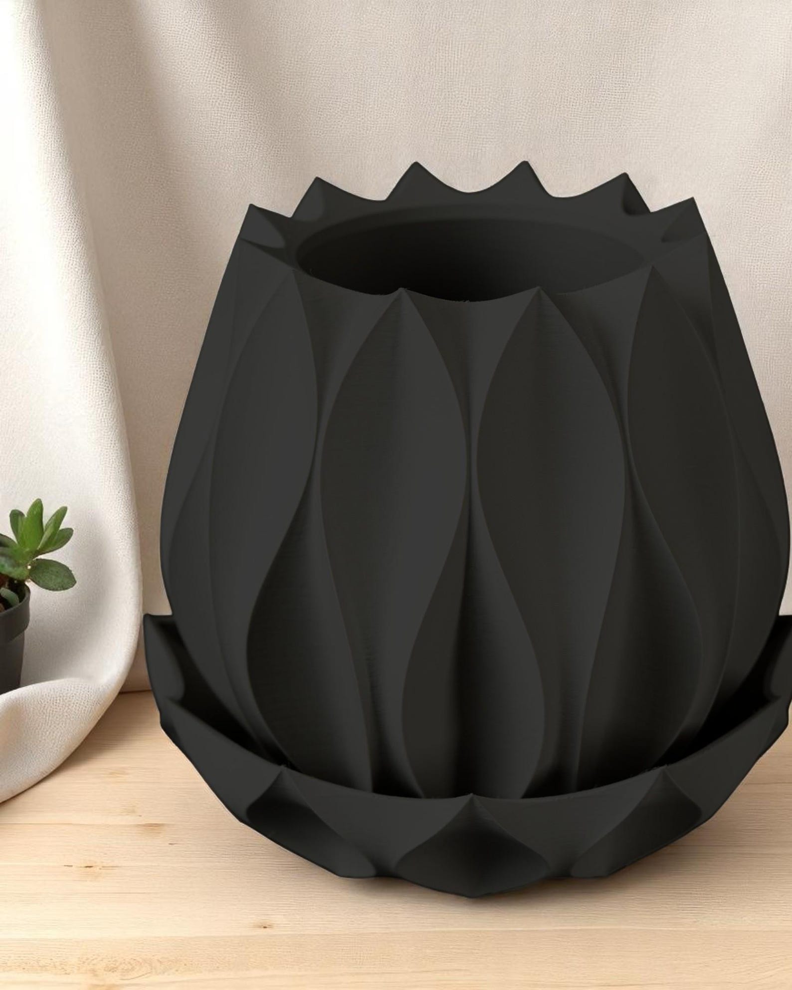 Neo Lotus Planter – Modern Sculptural Pot, Orchid, Succulent, Airplant ...