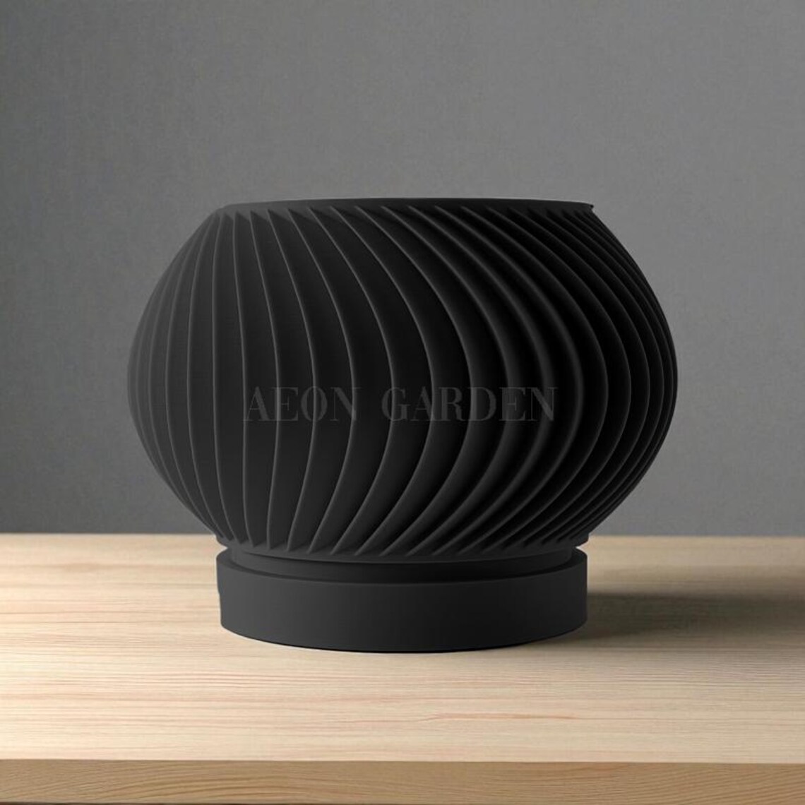 Blackout Sphere Modern Planter Indoor, Outdoor, Drainage, Succulent ...