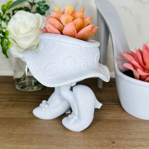 Minnie Mouse Planter White Marble Plant Included - Etsy