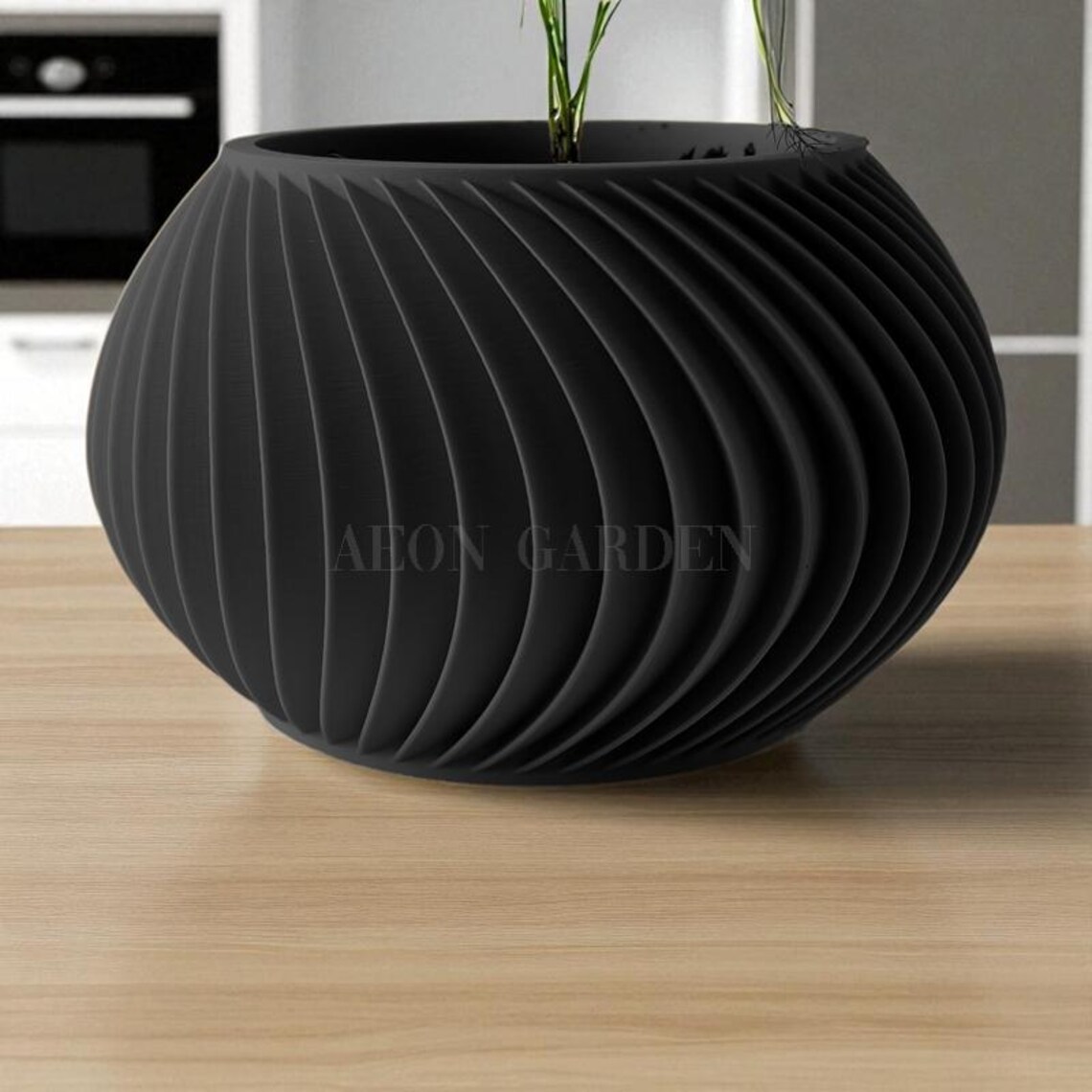 Blackout Sphere Modern Planter Indoor, Outdoor, Drainage, Succulent ...