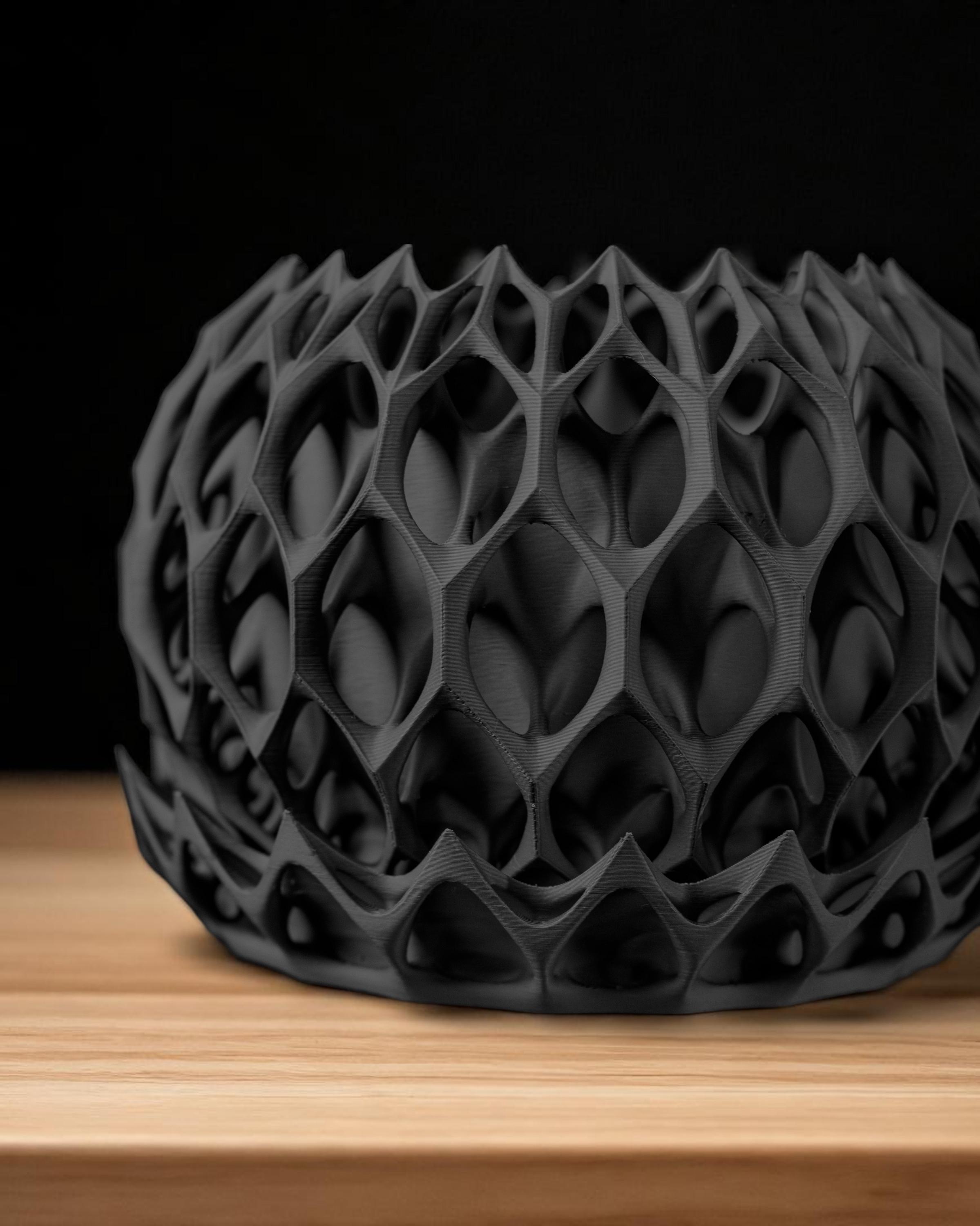Obsidian Hive Planter, Modern Geometric Pot, Drainage Hole – Sci-fi ...
