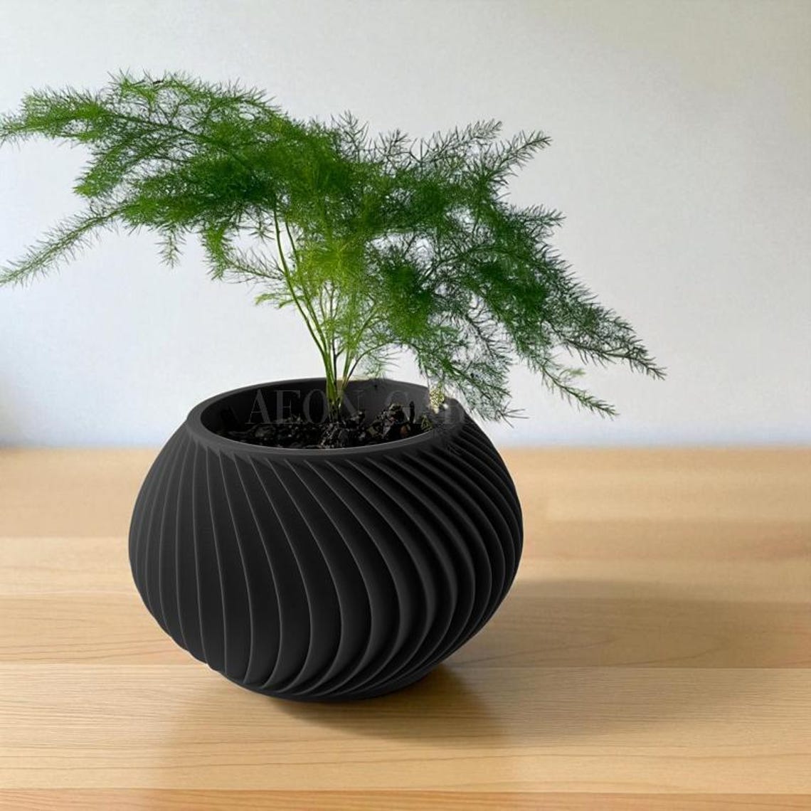 Blackout Sphere Modern Planter Indoor, Outdoor, Drainage, Succulent ...