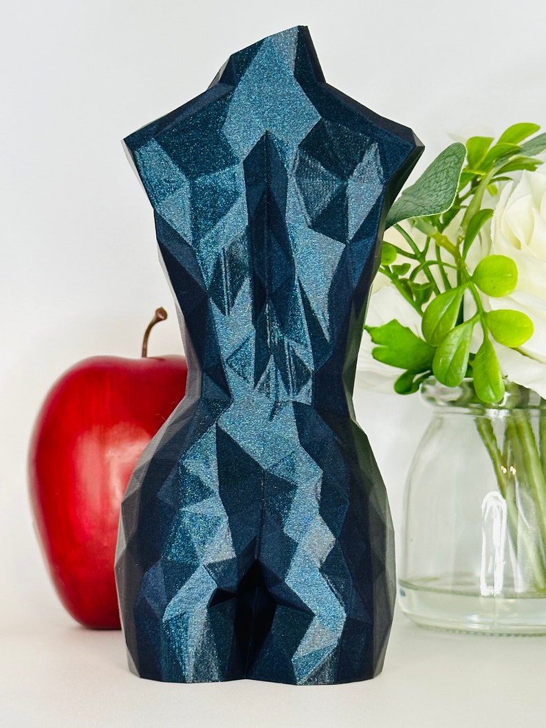 Luxe Female Torso Statue Figure Low Poly Style Dazzling - Etsy