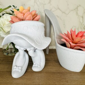 Minnie Mouse Planter White Marble Plant Included - Etsy