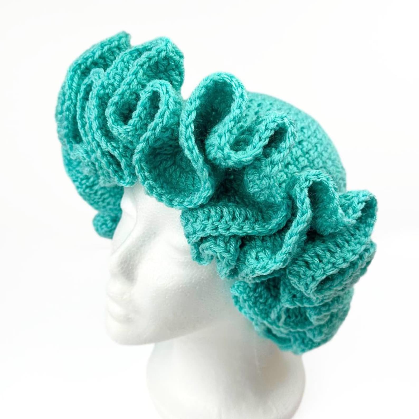 CROCHET PATTERN Easy Ruffle Hat Pattern Summer Crochet Hat Women's ...