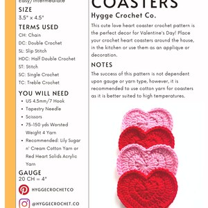 CROCHET PATTERN Easy Heart Coaster Crochet Pattern - Etsy