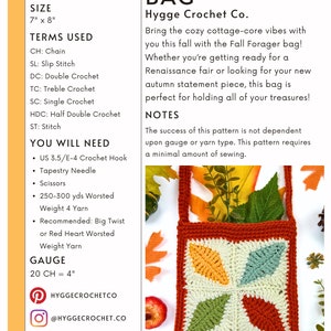 CROCHET PATTERN - Fall Forager Crochet Bag Pattern Crossbody Shoulder ...