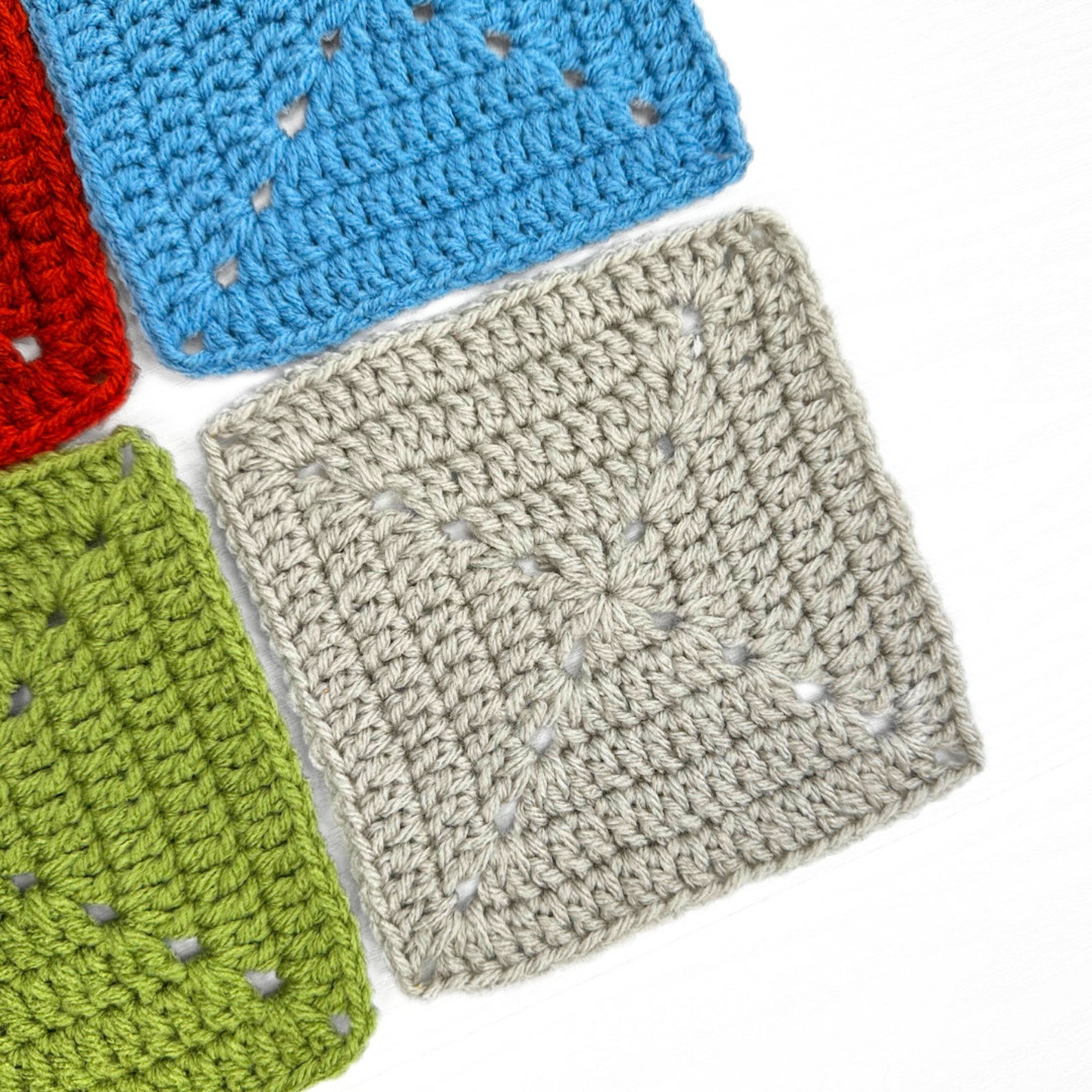 CROCHET PATTERN - Easy Solid Granny Square Crochet Pattern Beginner ...