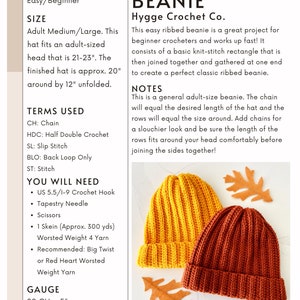 CROCHET PATTERN BUNDLE - Beanie Crochet Pattern Bundle Set of 4 Easy Knit Look Ribbed Beanie Hat ...
