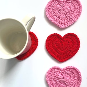 CROCHET PATTERN Easy Heart Coaster Crochet Pattern - Etsy
