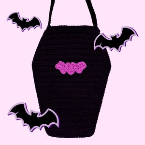 CROCHET PATTERN - Coffin Tote Crochet Bag Pattern Halloween Shoulder ...