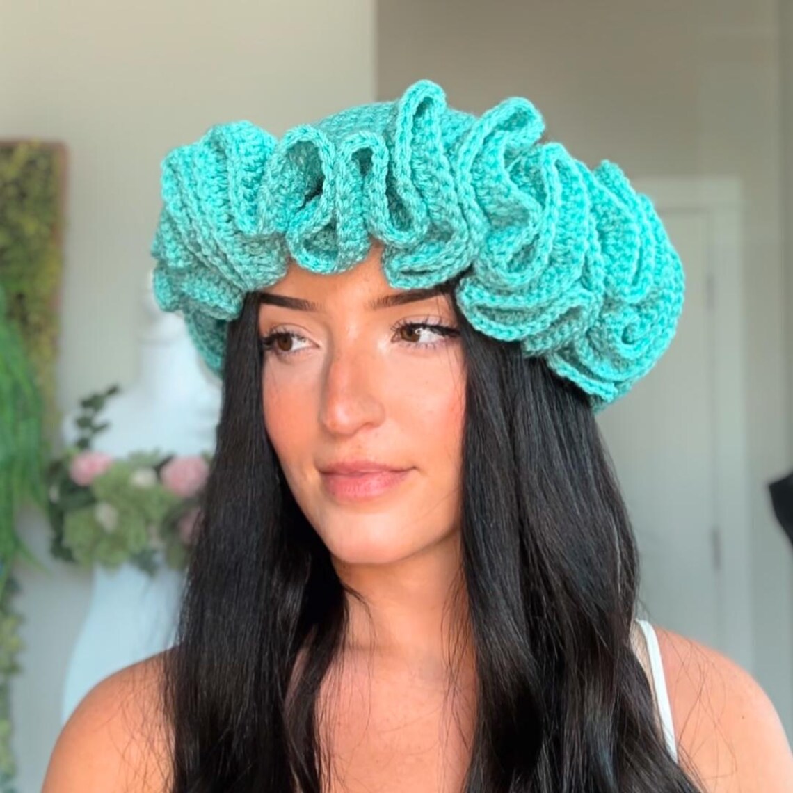 CROCHET PATTERN Easy Ruffle Hat Pattern Summer Crochet Hat Women's ...