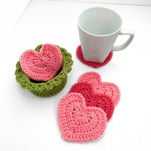 CROCHET PATTERN - Rose Flower Coaster Set Crochet Pattern Flower ...