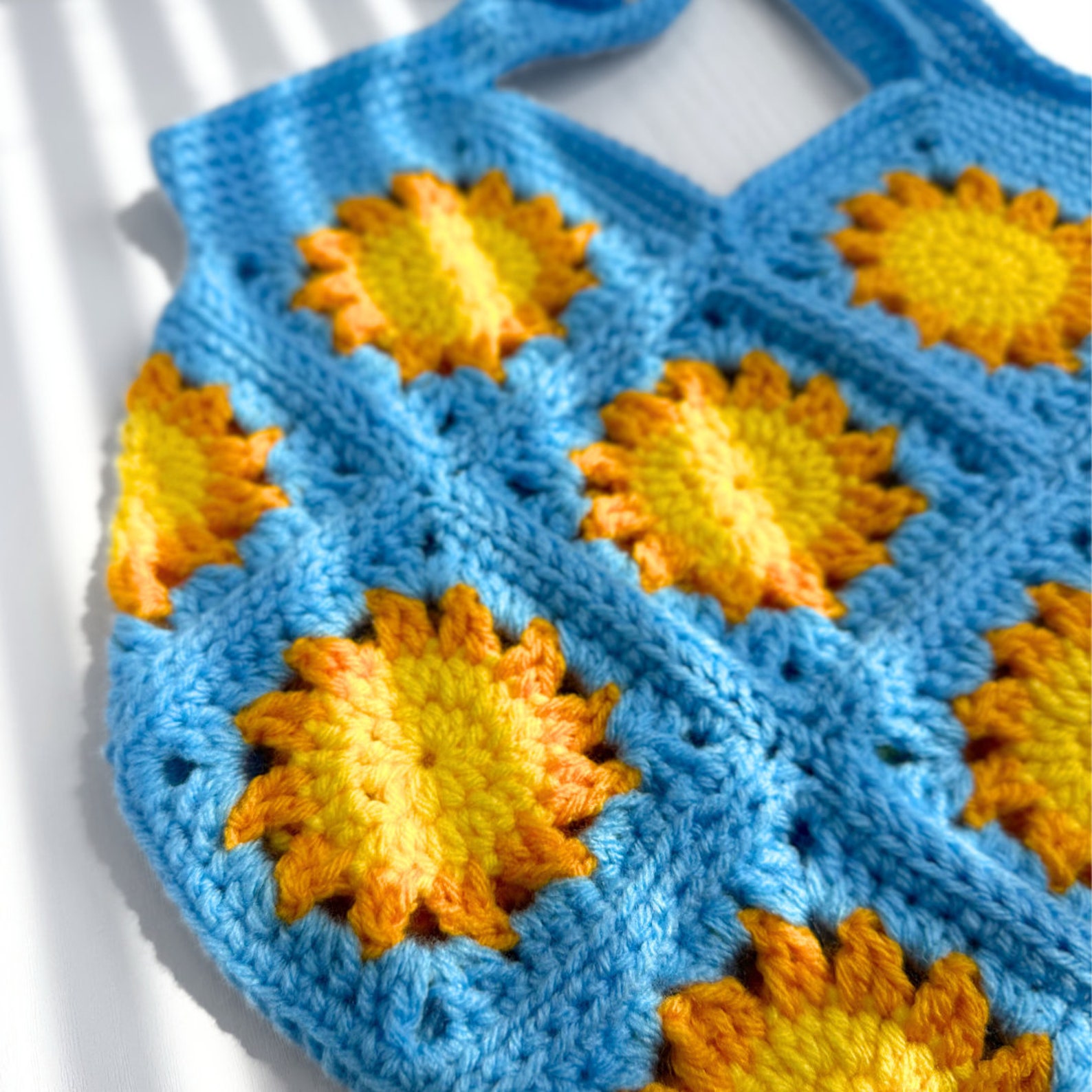 CROCHET PATTERN - Sun Granny Square Tote Bag Crochet Pattern Easy ...