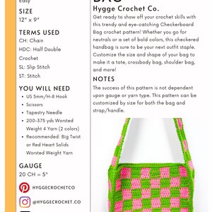 CROCHET PATTERN - Easy Checkerboard Shoulder Bag Crochet Pattern Y2K ...