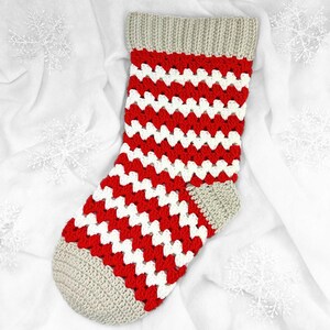 CROCHET PATTERN - Granny Stripe Stocking Crochet Pattern Easy Crochet ...