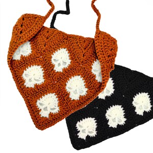 CROCHET PATTERN - Skull Granny Square Bandana Crochet Pattern Easy ...