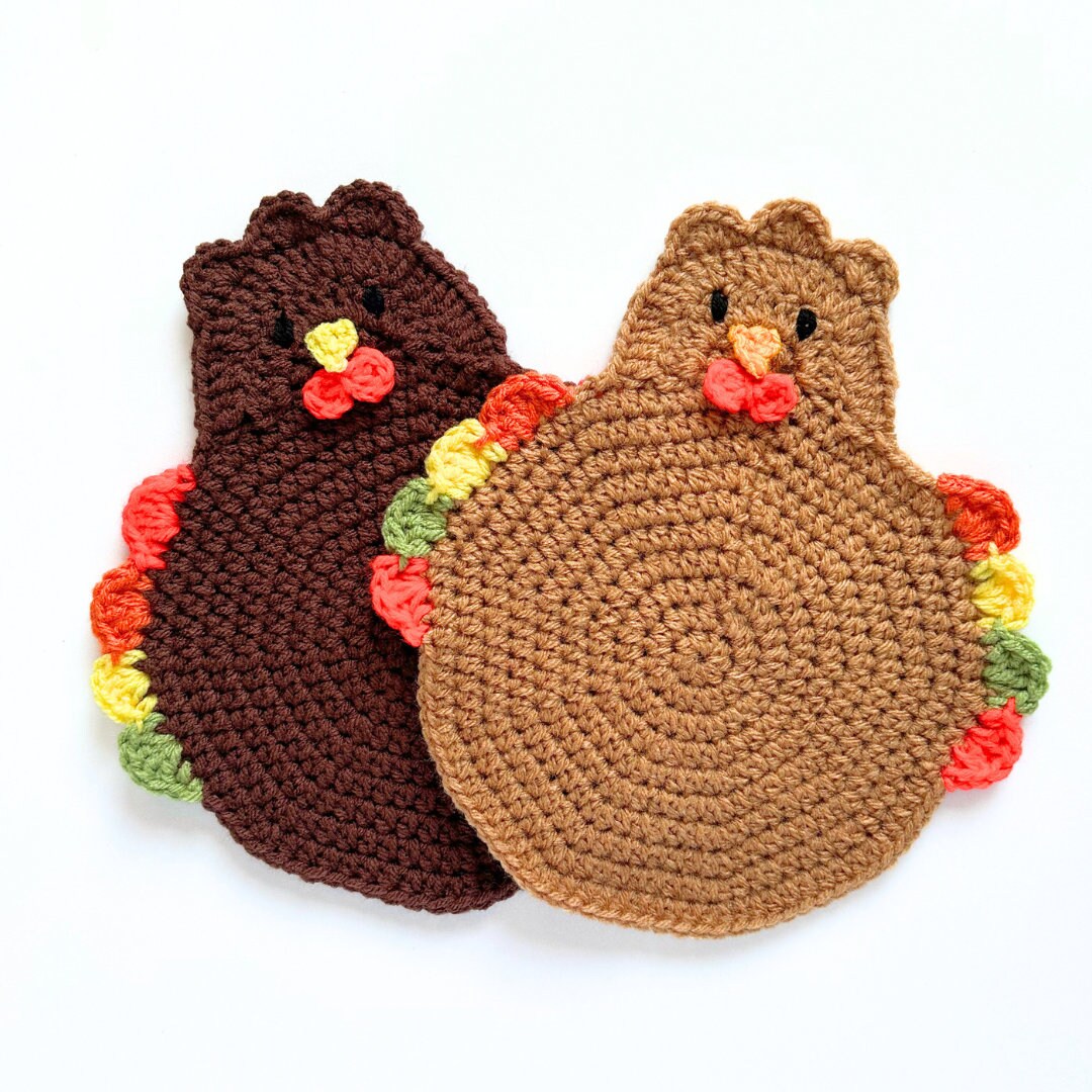 CROCHET PATTERN - Turkey Pot Holder Fall Crochet Pattern PDF ...