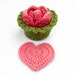 CROCHET PATTERN - Rose Flower Coaster Set Crochet Pattern Flower ...