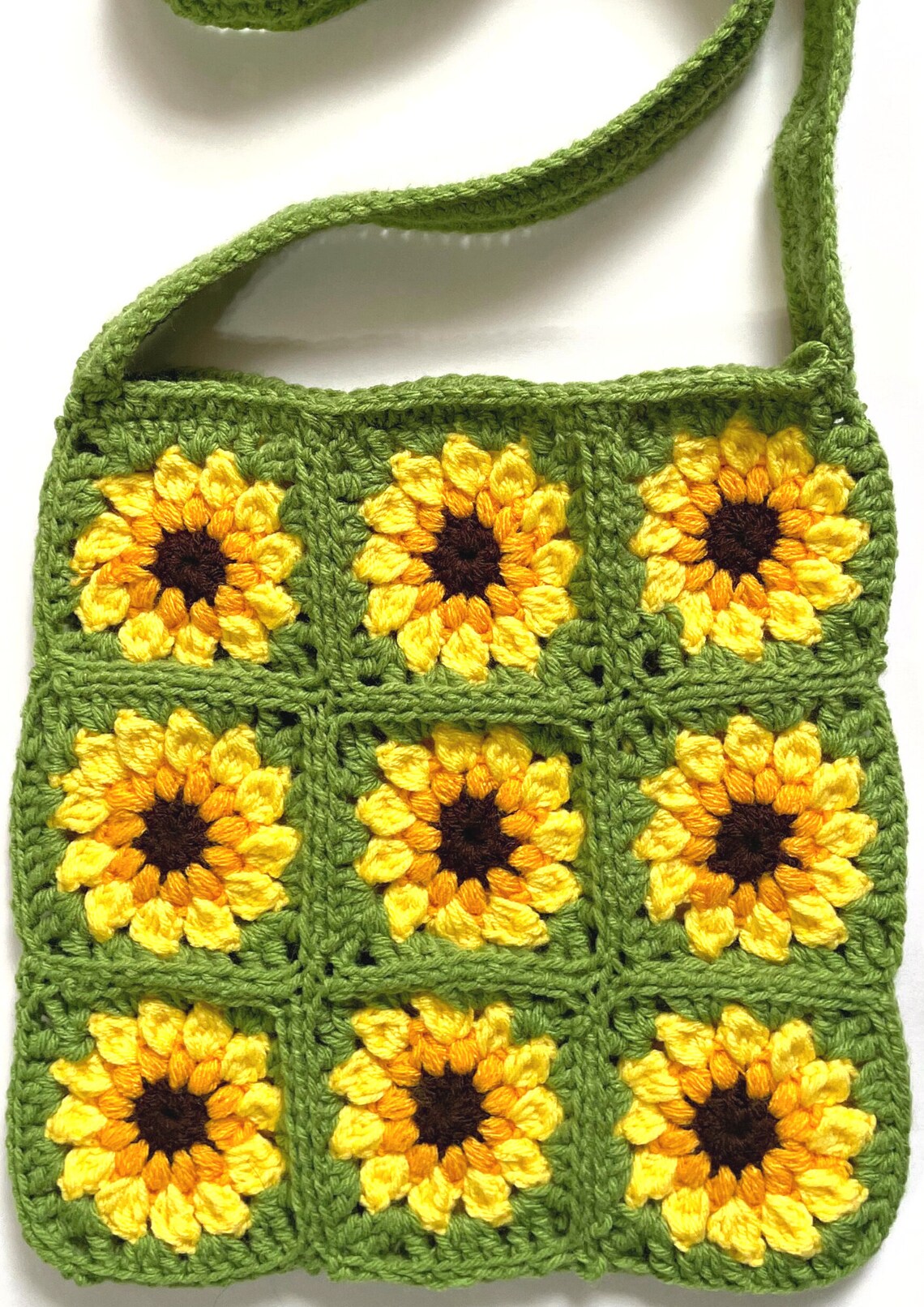 CROCHET PATTERN Sunflower Granny Square Tote Bag Pattern - Etsy