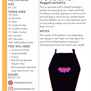 CROCHET PATTERN - Coffin Tote Crochet Bag Pattern Halloween Shoulder ...