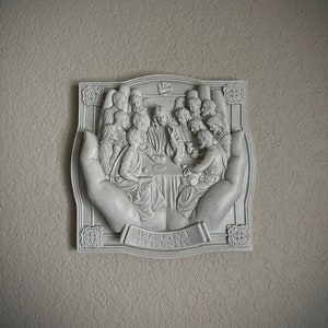The Last Supper Marble Wall Decor Sculpture 9in 23cm - Etsy