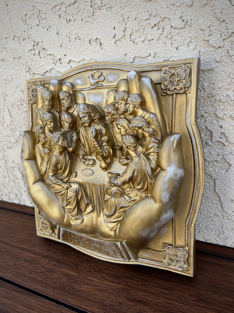 The Last Supper Marble Wall Decor Sculpture 9in 23cm - Etsy