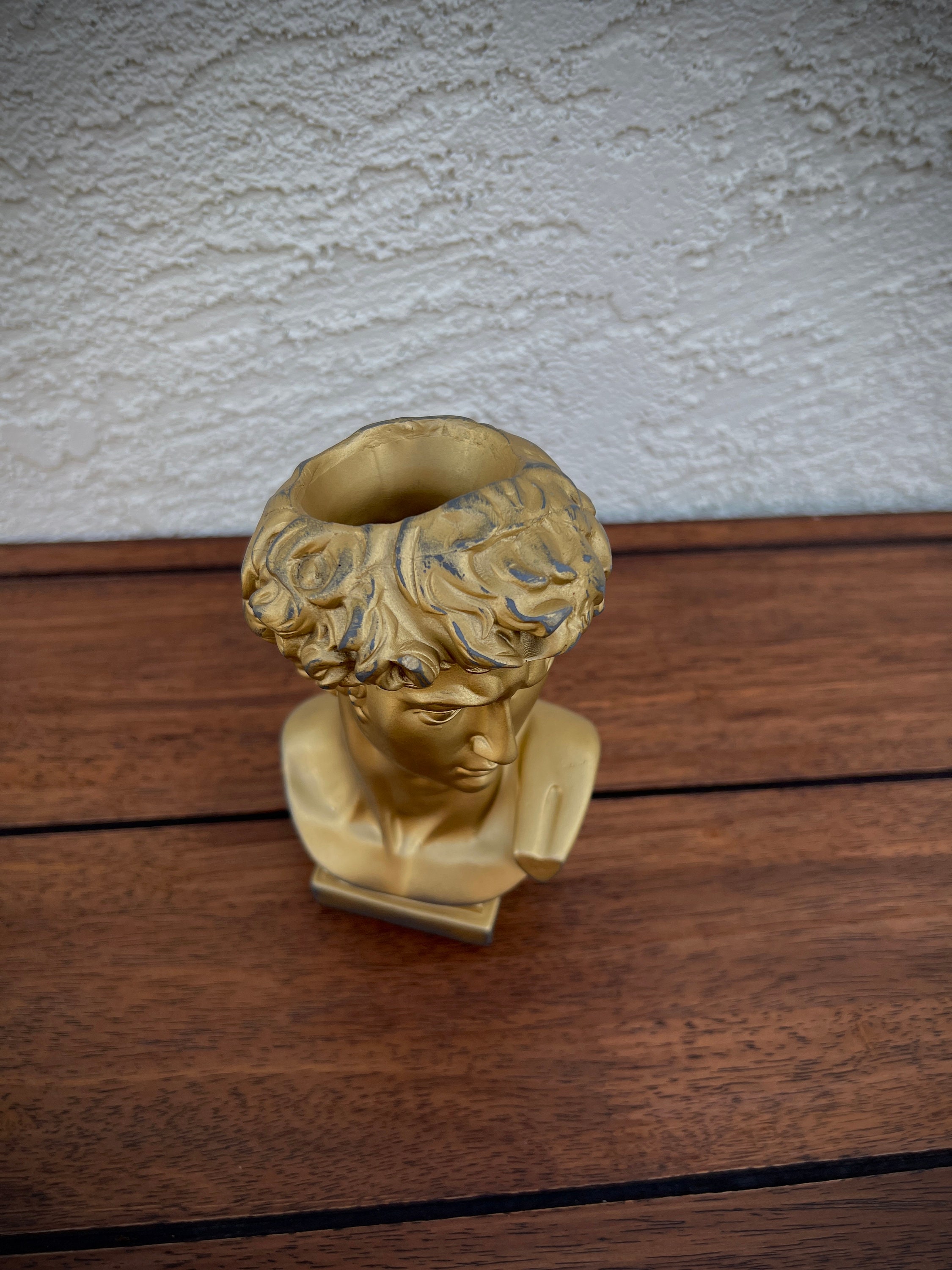 Marble Bust Head David Michelangelo Statue - Home Decor - Statue 6.5in ...