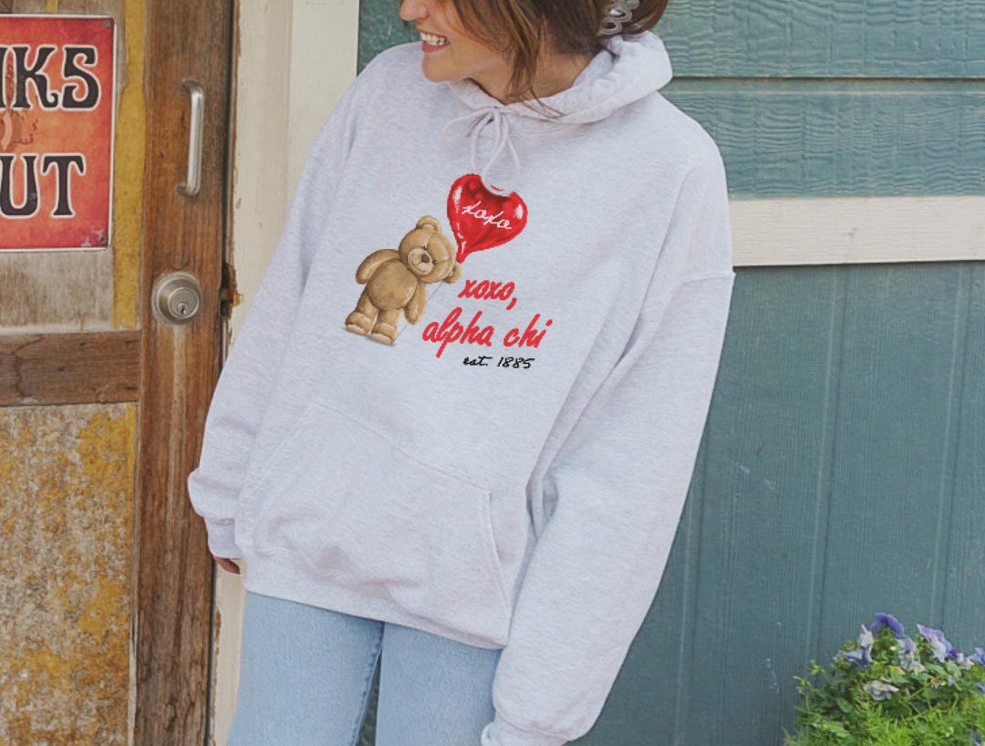 XOXO Teddy Bear Custom Sorority Sweatshirt, Aesthetic Sorority Merch ...