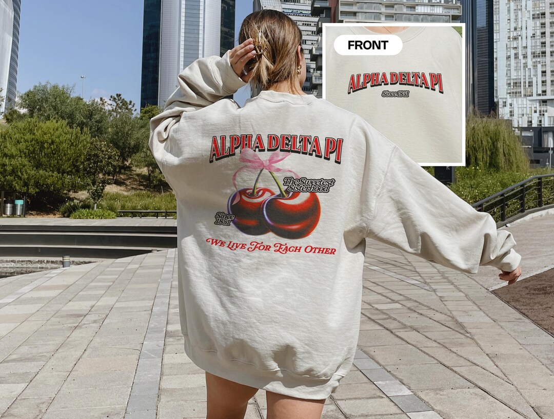 Alpha Delta Pi Cherry Sorority Sweatshirt, the Sweetest Sisterhood ...