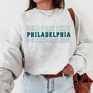 Philadelphia Sweatshirt Philly Sweater Varsity Football Crewneck ...