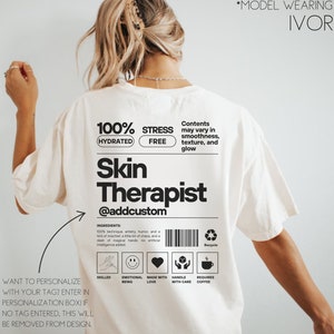Personalized Esthetician Shirt Skin Therapist Gift Skincare T-shirt ...