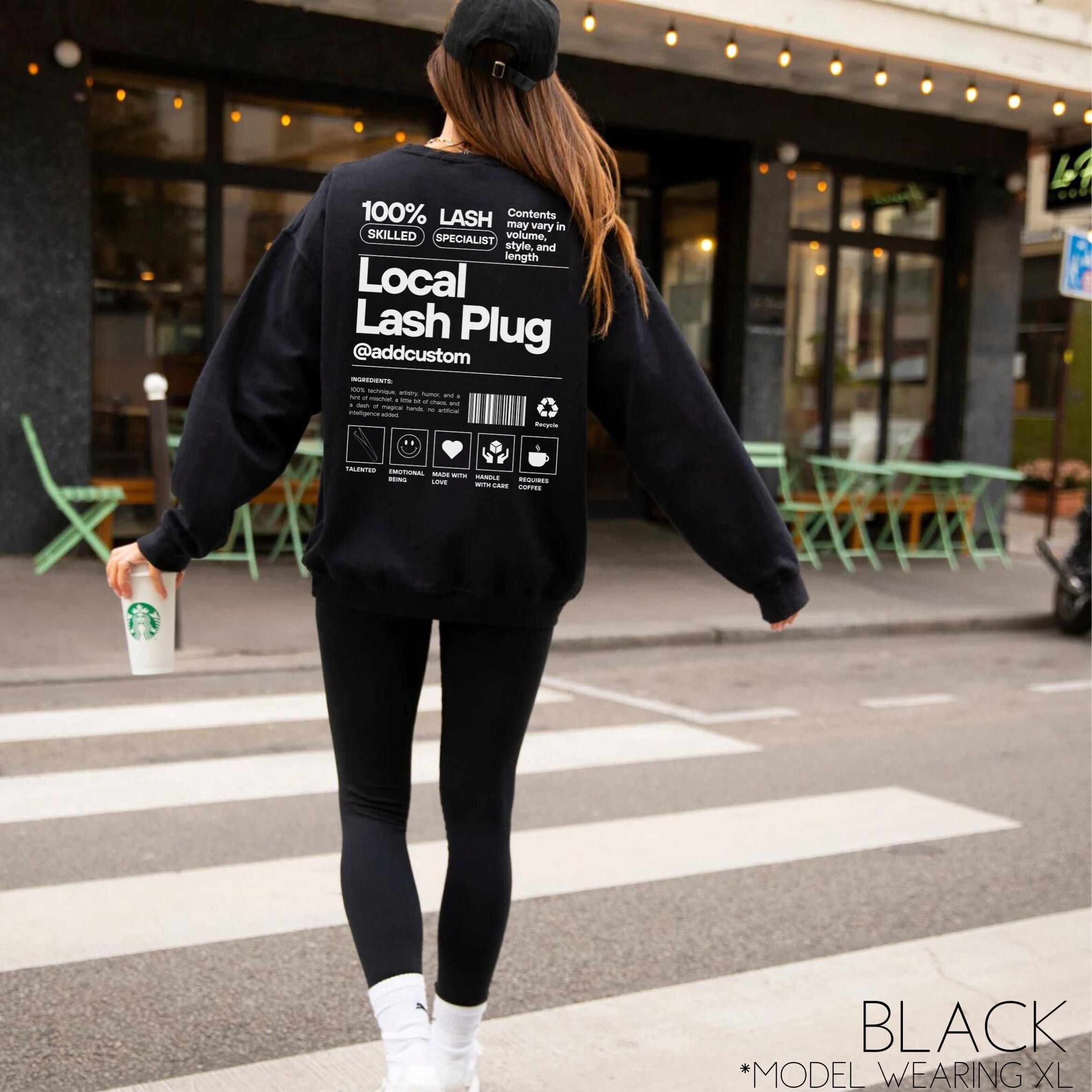 Custom Lash Artist Sweatshirt Personalized Lash Tech Gift Lash Plug ...