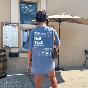 Custom Nail Tech Shirt Nail Artist Gift Manicurist T-shirt Personalized ...